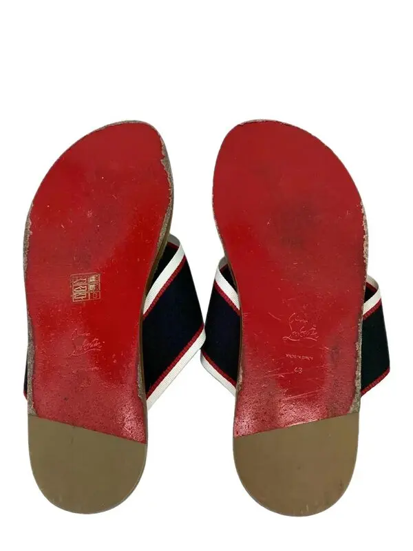 CHRISTIAN LOUBOUTIN Hot Flip Jute Sandals - Black