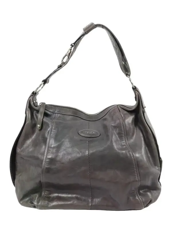 TOD'S Leather Tote Bag - Grey