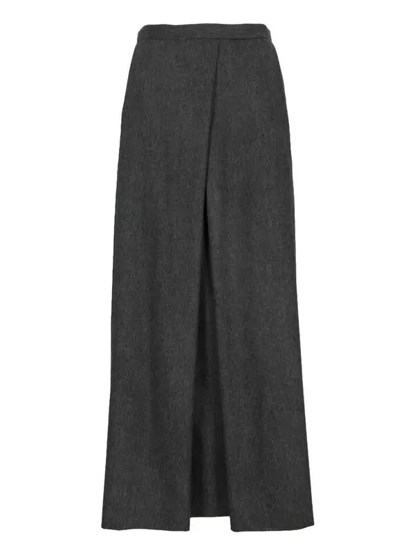 Emporio Armani Pleated Maxi Skirt - Grey