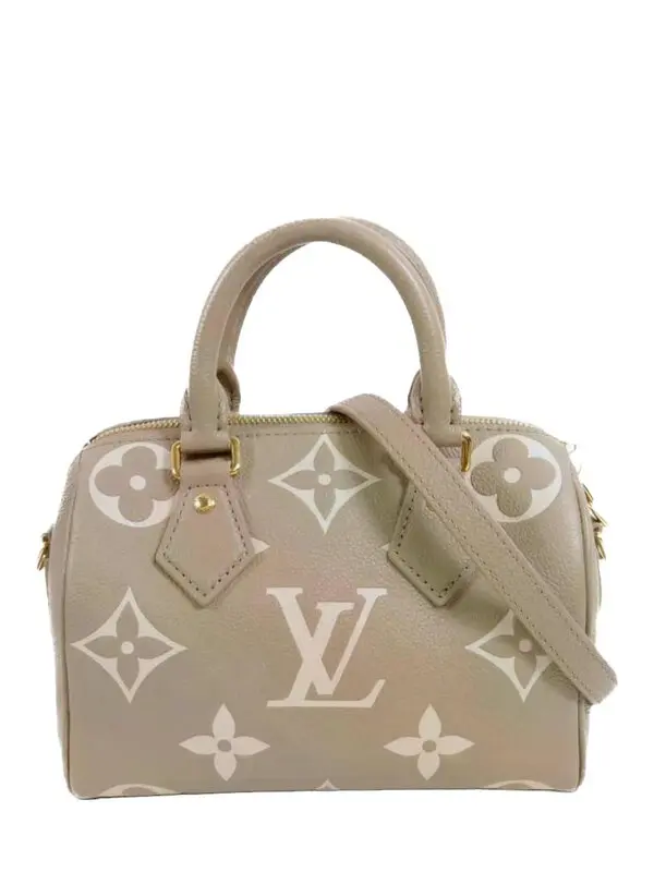 LOUIS VUITTON 20 Speedy Bandoulière Monogram Empreinte Handbag - Neutrals