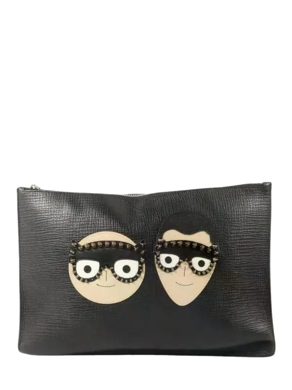 Dolce & Gabbana Dgfamily Leather Clutch Bag - Black