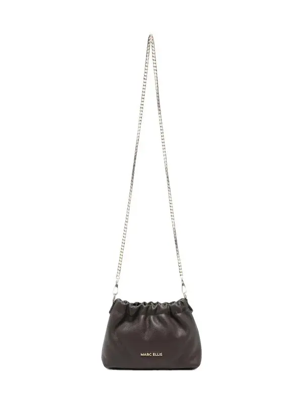 MARC ELLIS Zoedo Grained-leather Shoulder Bag - Brown