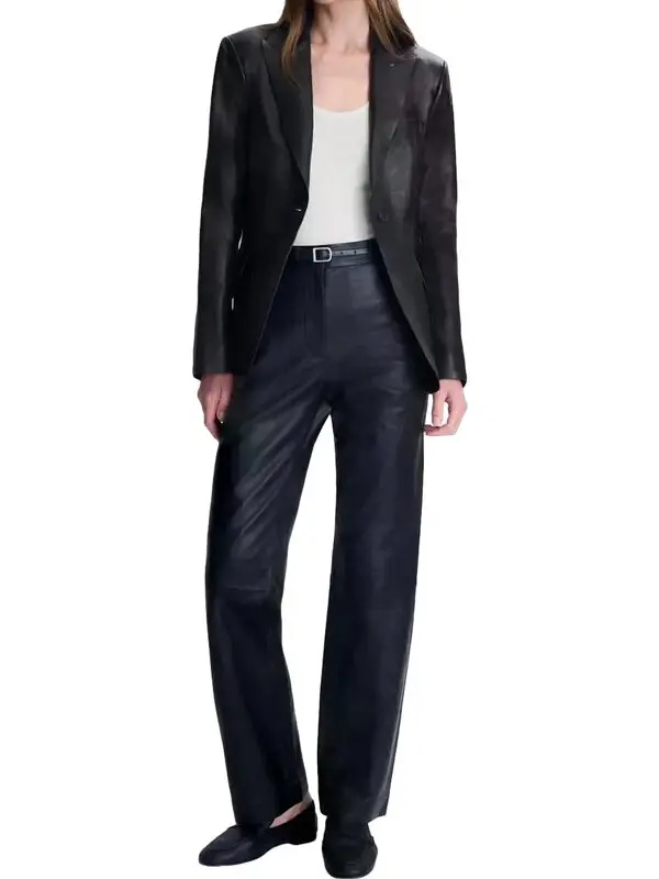 Simkhai Iressa Leather Blazer - Black
