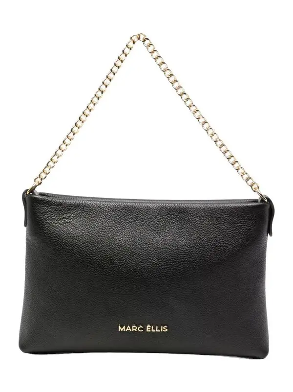 MARC ELLIS Ester Do Logo-plaque Chain-link Shoulder Bag - Black