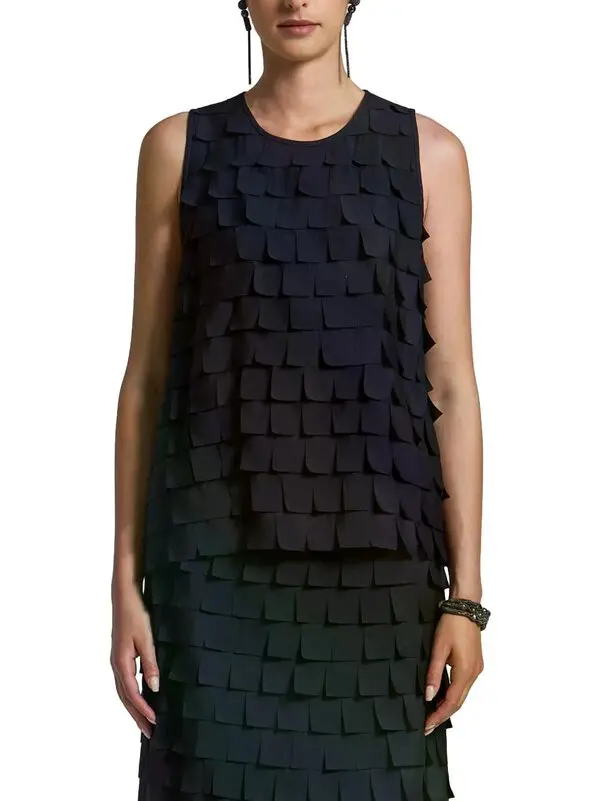 Peserico Layered Laser-cut Top - Blue