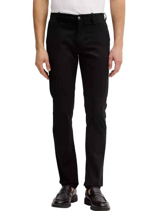 Lindbergh Button-fastening Chino Trousers - Black