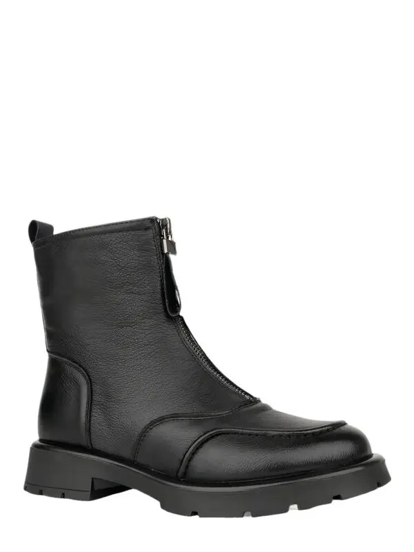 LINDA BAUMANN Front-zip Chunky-sole Boots - Black