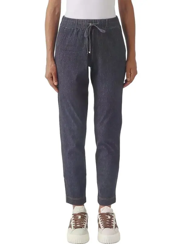 Max Mara Drawstring-waist Trousers - Blue