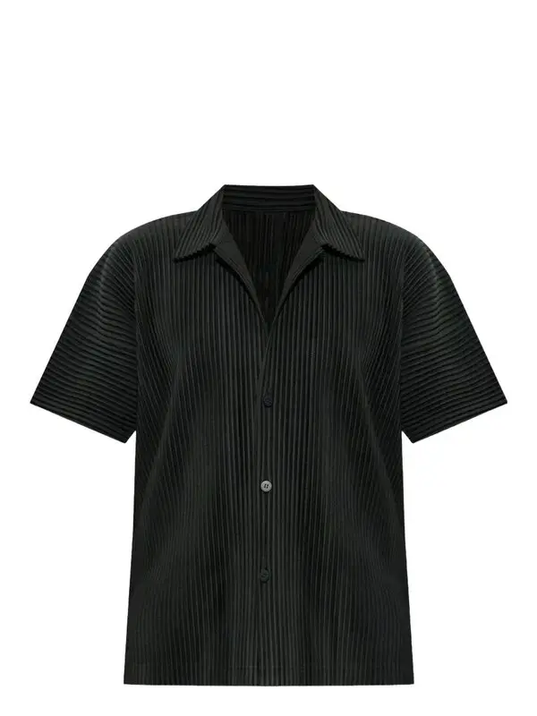Issey Miyake Pleated Short-sleeve Shirt - Green