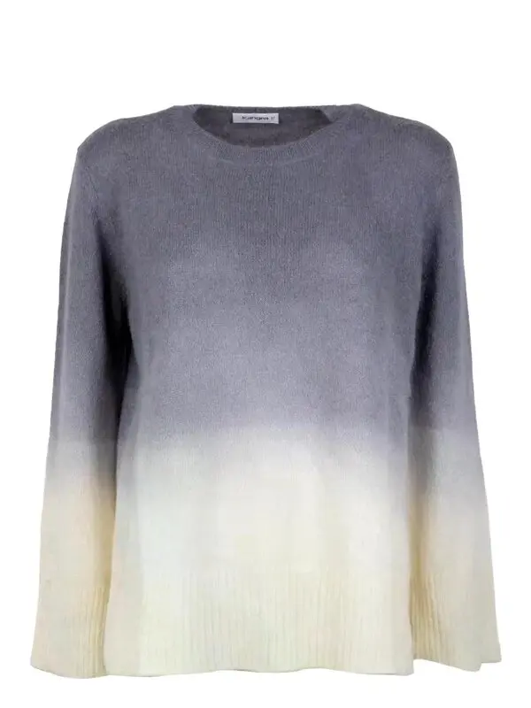 KANGRA Ombré-effect Crew-neck Sweater - Grey