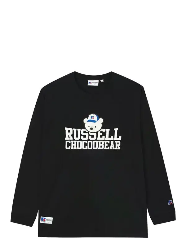 CHOCOOLATE Graphic-print Long-sleeve T-shirt - Black