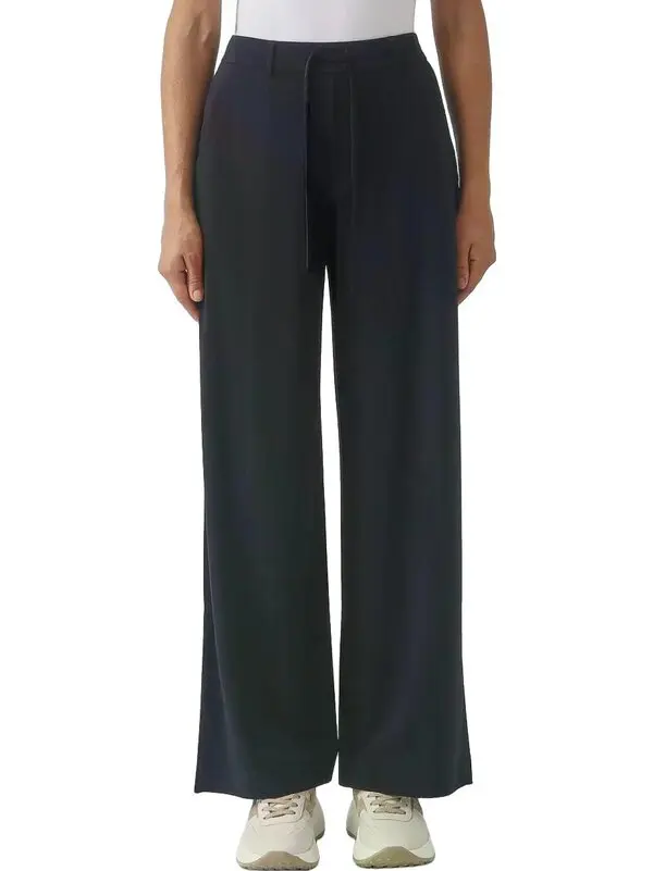 Max Mara Edotta Drawstring-waistband Wide-leg Trousers - Blue