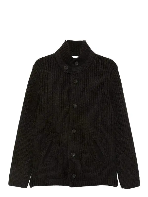 DANIELE FIESOLI Ribbed-knit Button-up Cardigan - Brown