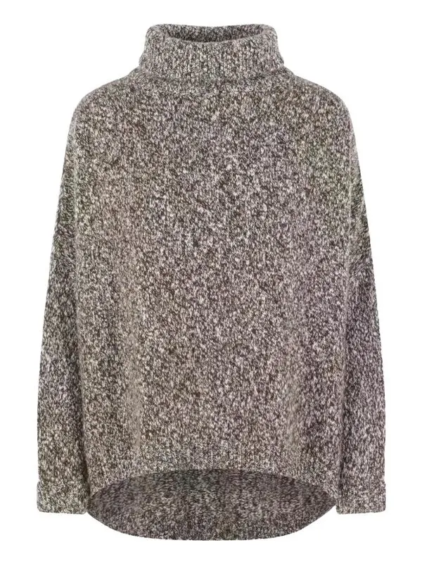 Dusan Mélange-knit Oversized Sweater - Brown