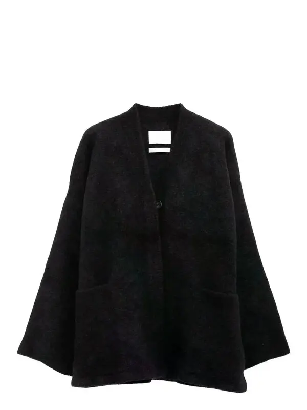 LAUREN MANOOGIAN Double Face Button-fastening Knitted Cardigan - Black
