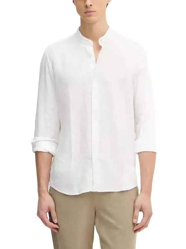 Marc O'polo Band-collar Long-sleeve Shirt - White