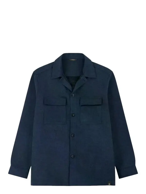 Boggi Milano Overshirt Indouble-face Denim - Blue