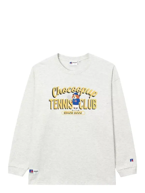 CHOCOOLATE Graphic-print Long-sleeve T-shirt - Grey