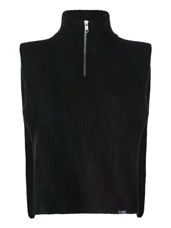 MAISON MARGIELA Wool Sweater Vest - Black