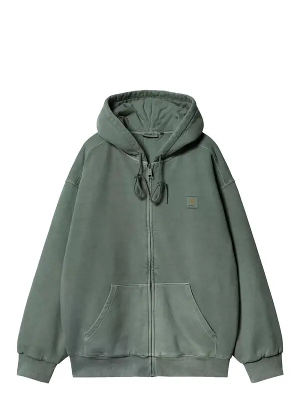 Carhartt Work In Progress Vista Logo-patch Zip-up Jacket - Green