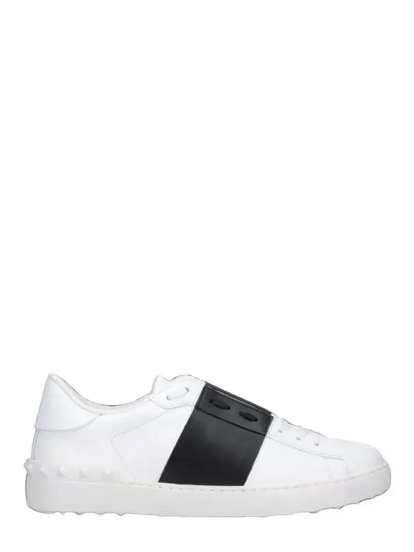 Valentino Garavani Open Rockstud Leather Sneakers - White
