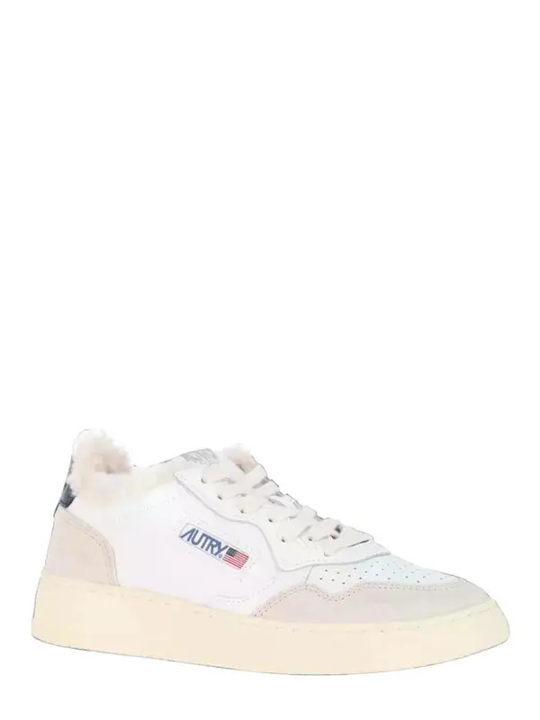 AUTRY Medalist Shearling-lined Sneakers - White