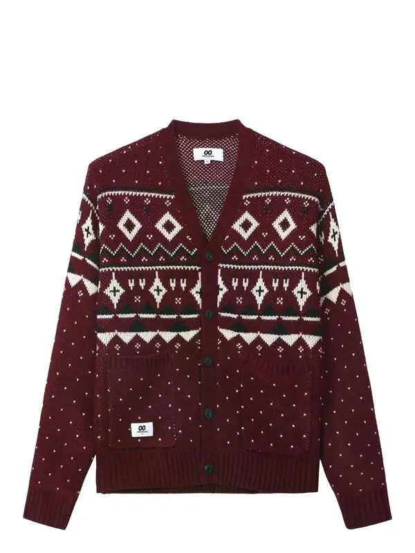 CHOCOOLATE Fair Isle-knit Cardigan - Red