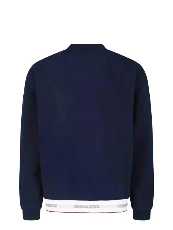 Dsquared2 Logo-waistband Cotton Sweatshirt - Blue