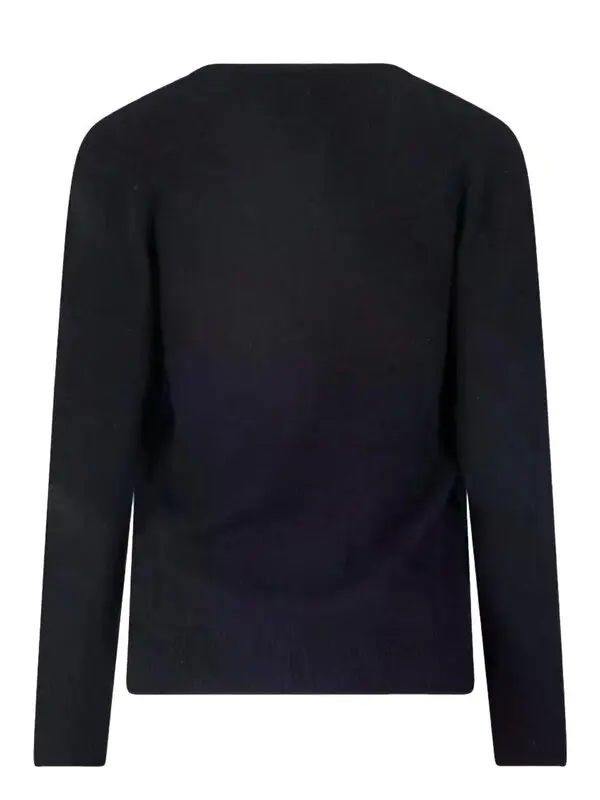 Aspesi V-neck Raglan-sleeve Sweater - Black