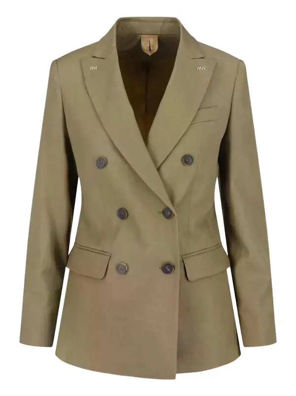 Max Mara Double-breasted Virgin-wool Blazer - Green