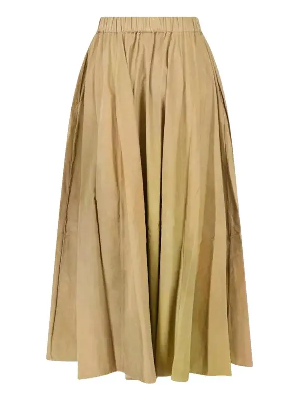 Aspesi Corduroy Flared Midi Skirt - Neutrals