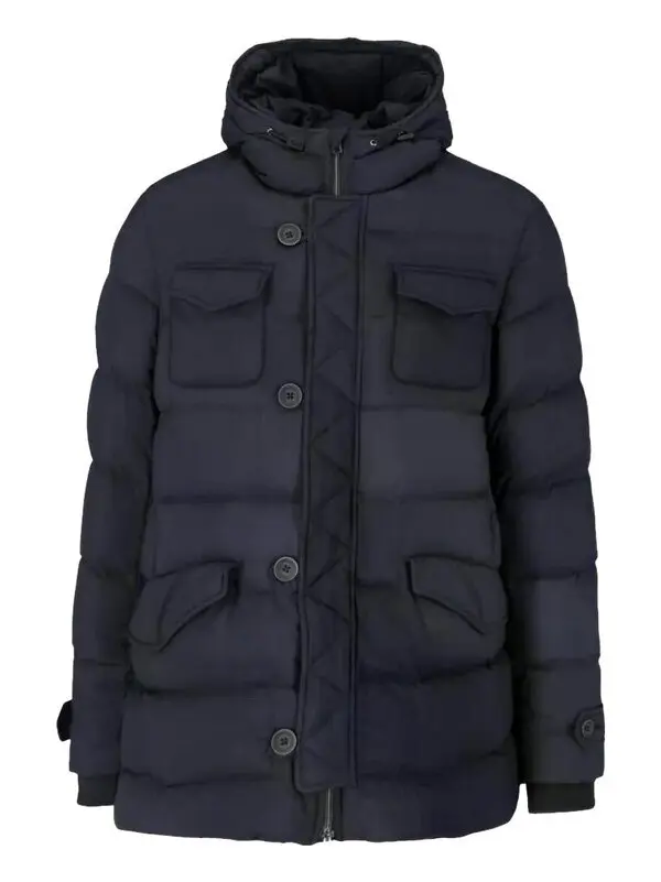 Herno L’eskimo Hooded Quilted Jacket - Black