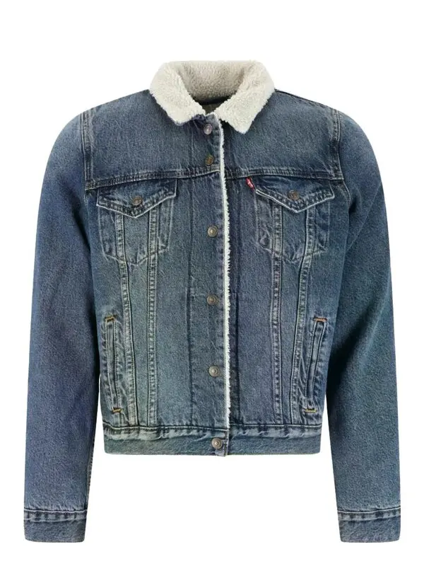 LEVI'S Original Sherpa Trucker Borg-collar Denim Jacket - Blue