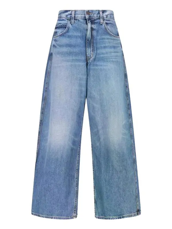 NILI LOTAN Faded Wide-leg Jeans - Blue