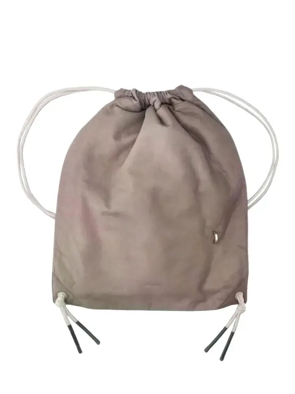 Rick Owens Leather Drawstring Backpack - Grey
