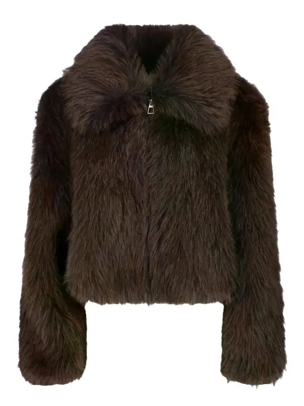 THE FRANKIE SHOP Hope Faux-fur Jacket - Brown