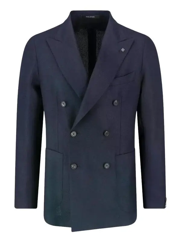 Tagliatore Double-breasted Wool Jacket - Blue