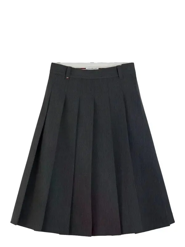 Tommy Hilfiger Pleated Midi Skirt - Grey