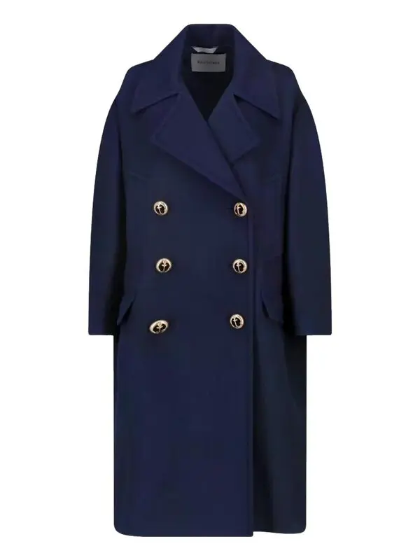 Balenciaga Double-breasted Anchor-button Coat - Blue