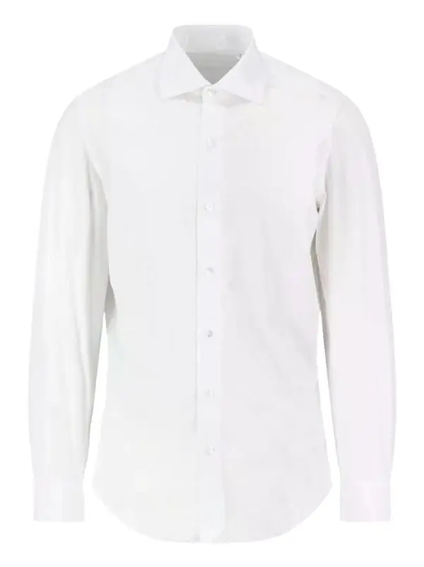 FINAMORE 1925 Spread-collar Shirt - White