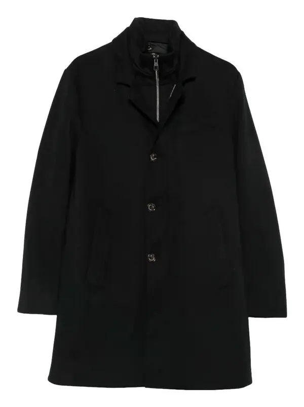 MONTECORE Layered Button-up Coat - Black