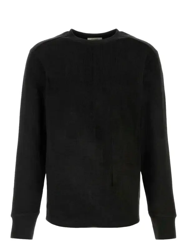 ENTIRE STUDIOS Waffle-knit Cotton Sweater - Black