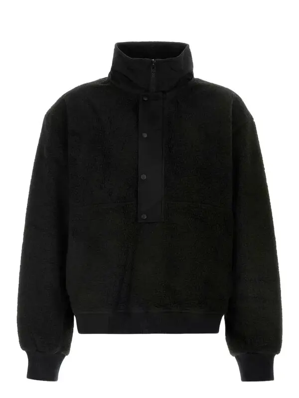 ENTIRE STUDIOS Pile-fleece High-neck Sweater - Black