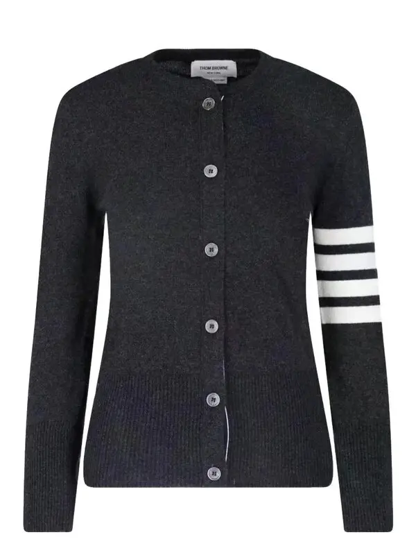 Thom Browne Classic Cashmere 4-bar V-neck Cardigan - Grey