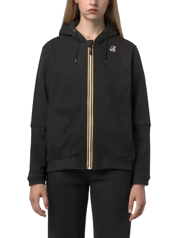 K-WAY Prosper Logo-patch Zip-up Hoodie - Black