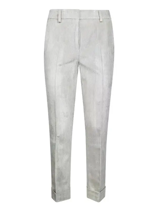 Incotex Corduroy Turn-up Trousers - Neutrals