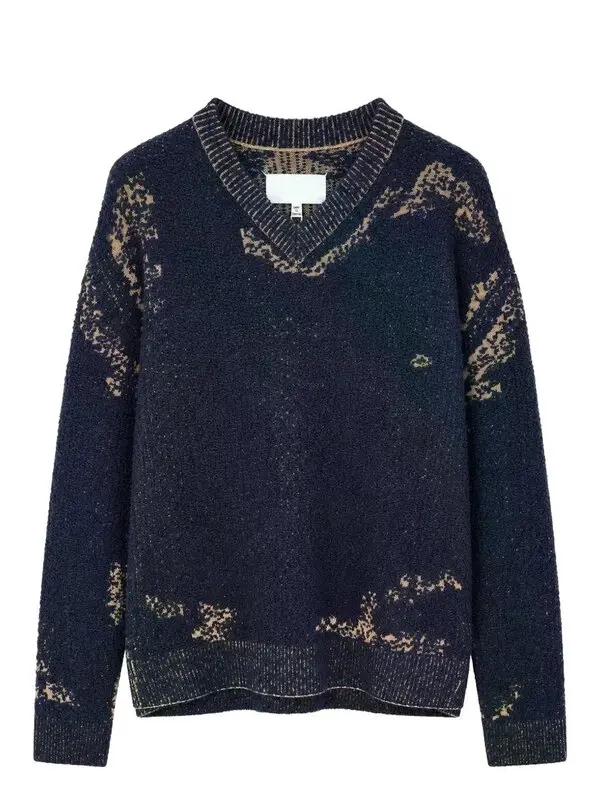 MAISON MARGIELA V-neck Sweater - Blue