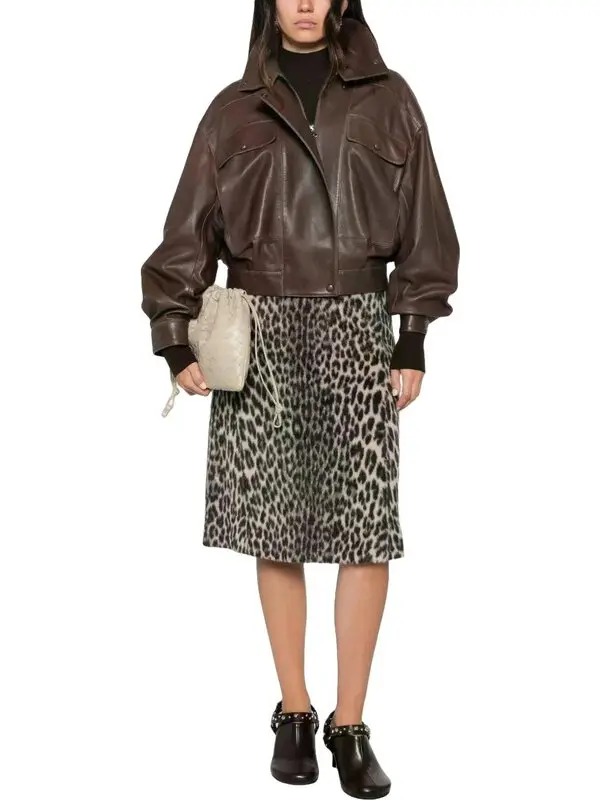 ANDIATA Puff-sleeve Sweater - Brown