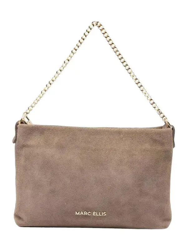 MARC ELLIS Ester Logo-plaque Chain-link Shoulder Bag - Neutrals