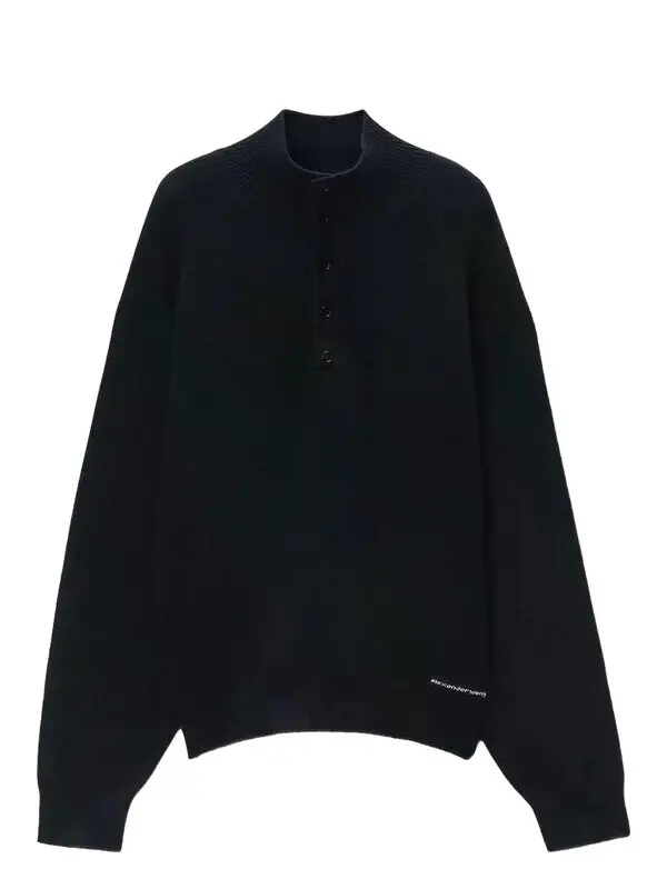 Alexander Wang Logo-embroidered Sweatshirt - Black